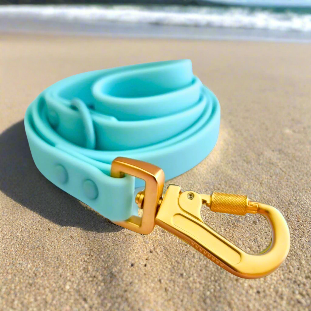 Waterproof PVC Dog Leash | Pastel Blue – Fido Creative